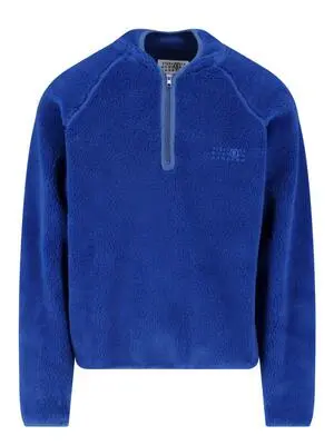 MAISON MARGIELA MM6 Maison Margiela Quarter Zip Pullover Blue
