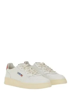 AUTRY Leather-look Lace-up Sneakers With 4cm Rubber Sole - Multicolour