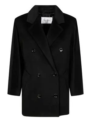 Max Mara Double Breasted Quilted Jacket - Nero