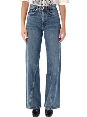 ANINE BING ANINE BING High-Rise Wide-Leg Jeans With Twisted Seams