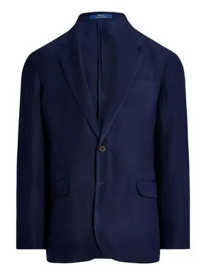 Ralph Lauren Single-breasted Linen Blazer - Navy