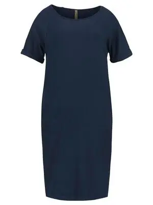 CONQUISTA Navy Punto Di Roma Dress With Pockets - Blue