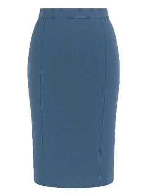 CONQUISTA Stretch Pencil Skirt - Blue