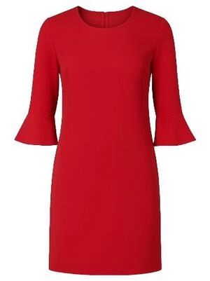 CONQUISTA Conquista Stretch Punto Di Roma Sleeve Detail Dress