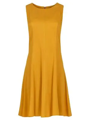 CONQUISTA Sleeveless Cloche Dress In Woven Tencel - Orange
