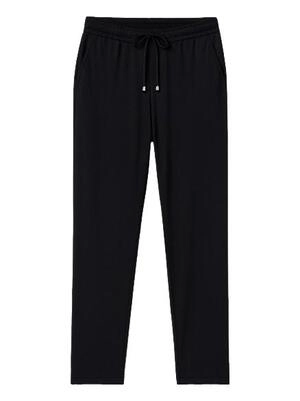 CONQUISTA Jersey Tapered Pants With Tie Detail - Black