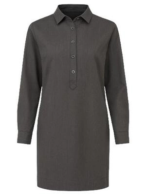 CONQUISTA Dark Tencel Shirt Dress - Grey