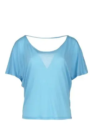 CONQUISTA Drape Back Top - Blue