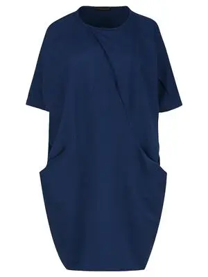 CONQUISTA Conquista Punto Di Roma Batwing Dress Blue