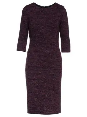 CONQUISTA Wool Knit Fitted Dress - Purple