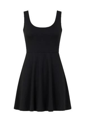CONQUISTA Conquista Bow Detail Skater Dress Black