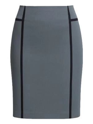 CONQUISTA Punto Di Roma Mini Skirt With Decorative Trim - Grey
