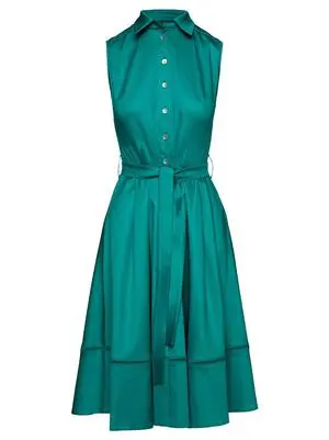 CONQUISTA Conquista Belted Dress With Braid Detail