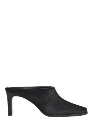 REFORMATION Claudette Heeled Mule Haircalf Black