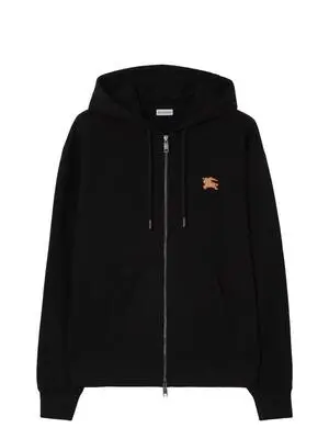 Burberry Knight Check Zip Hoodie - Black