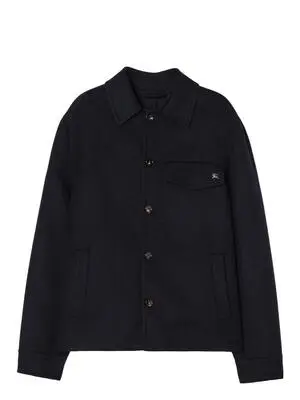 Burberry Wool Thorn Overshirt Navy