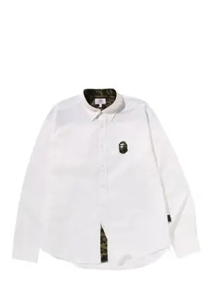 A BATHING APE 1st Camo One Point Relaxed Fit Shirt - White