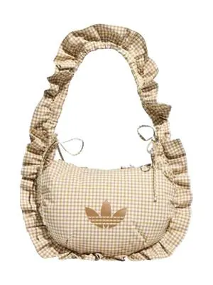 Adidas Plaid Ruffle Shoulder Bag - Beige