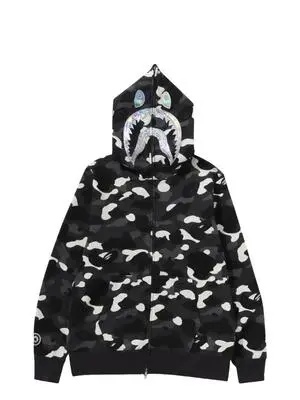 A BATHING APE City Camo Shark Full Zip Hoodie - Black
