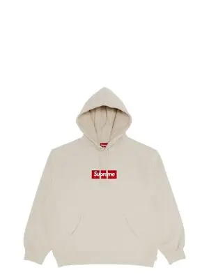 Supreme Box Logo Hooded Sweatshirt - Stone