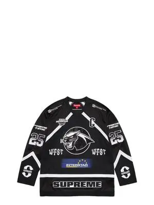 Supreme Rhinestone Hockey Jersey - Black