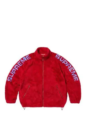 Supreme Shoulder Logo Fleece Jacket - Red