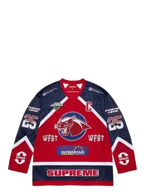 Supreme Rhinestone Hockey Jersey - Red