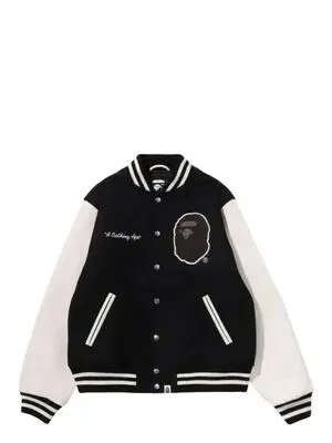 A BATHING APE University Varsity Jacket - Black