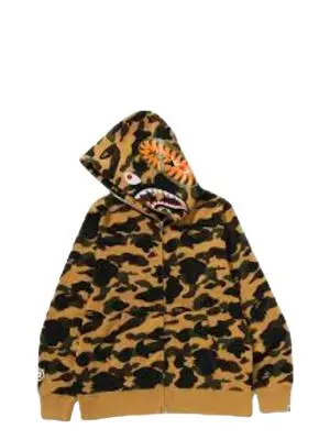 A BATHING APE 1st Camo Shark Full Zip Hoodie - Yellow