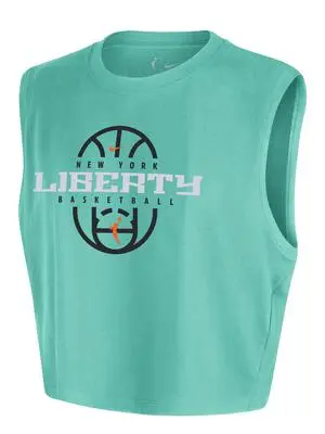 Nike New York Liberty Wnba Authentic Cropped T-shirt - Mint