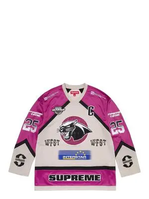 Supreme Rhinestone Hockey Jersey - Light Grey
