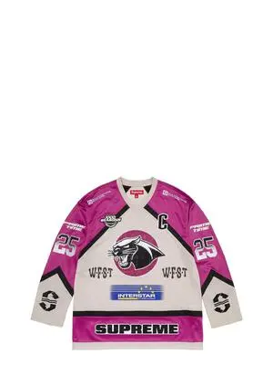 Supreme Rhinestone Hockey Jersey - Light Grey