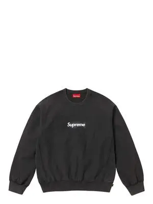 Supreme Washed Box Logo Crewneck - Black