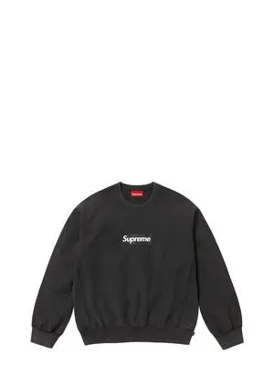 Supreme Washed Box Logo Crewneck - Black