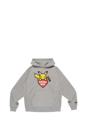 HUMAN MADE X Pokemon Made Pikachu Heavyweight Hoodie - Grey