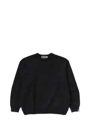 A BATHING APE A Bathing Ape Ink Camo Ape Head Badge Crewneck Black