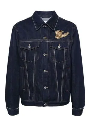 Off-White Off-White 90s Logo Skate Denim Jacket Blue/gold
