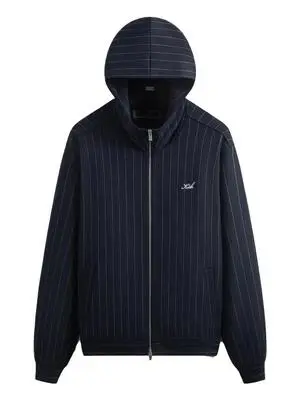Kith Double Weave Zip Up Hoodie - Navy