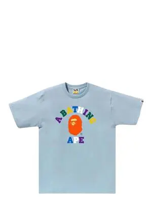 A BATHING APE Colors College Tee - Sax