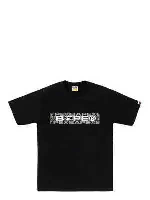A BATHING APE Lux Sport Pattern Box Logo Tee - Black