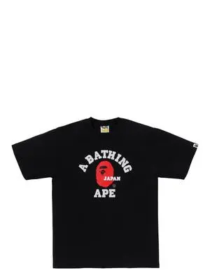 A BATHING APE Japan College Tee - Black