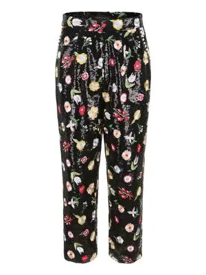SKYLENCE SKYLENCE Embroidered Floral Sequin Trousers
