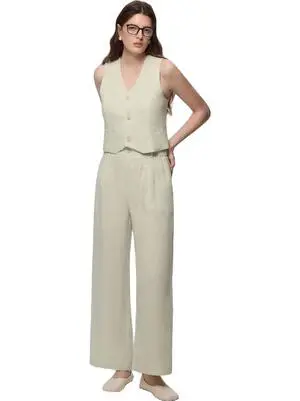 JUANA JUANA Hemp High Rise Tapered Leg Trousers Light Mint