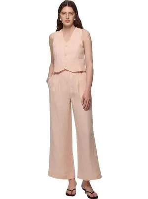 JUANA Hemp High Rise Tapered Leg Trousers - Light Peach