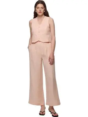 JUANA JUANA Hemp High Rise Tapered Leg Trousers Light Peach