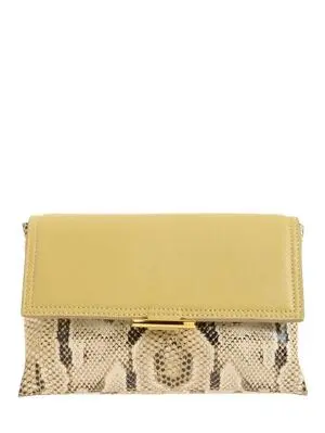WANDLER Ida Trio Colorblock Leather Clutch - Island Python Mix
