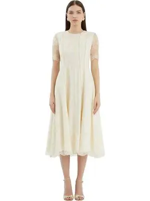 GIZIA Gizia Embroidered Lace Detailed Midi Dress