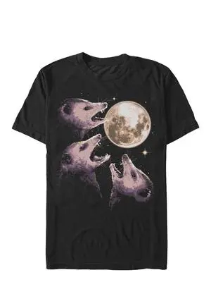 LOST GODS Opossums Moon Call Short Sleeve Graphic T-shirt Black