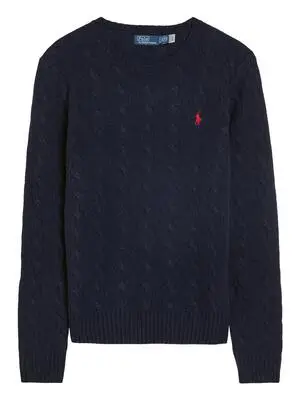 Polo Ralph Lauren Cable-knit Wool And Cashmere-blend Jumper - Navy