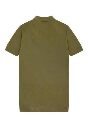John Smedley Button Polo Shirt - Green